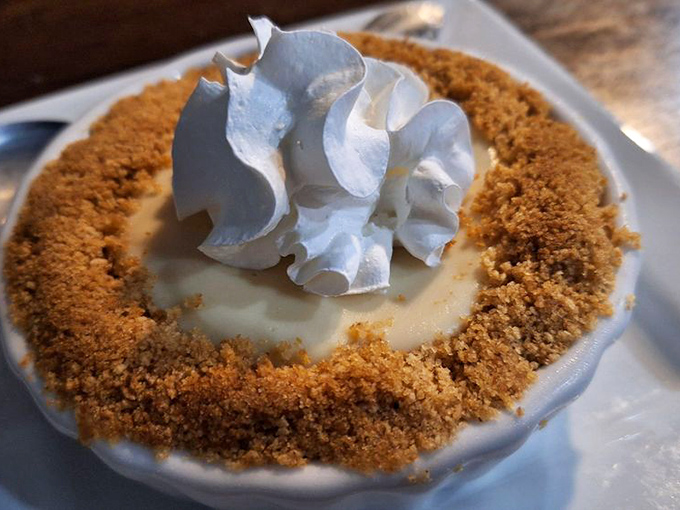 Key lime pie with a graham cracker crust and cloud of whipped cream—Florida's finest export since orange juice and retirement communities.