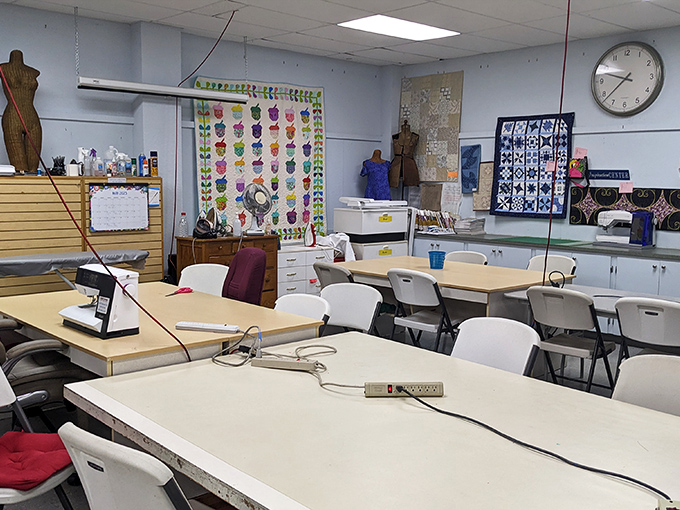 The classroom where fabric dreams become reality and where "I could make that myself" transforms from wishful thinking to actual skill.