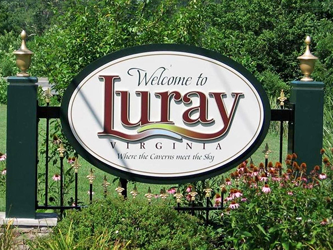 "Where the Caverns meet the Sky"—Luray's welcome sign promises exactly what the town delivers: underground wonders and heavenly views.
