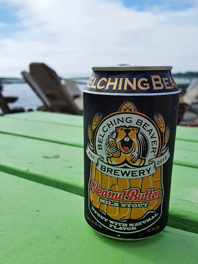 Nothing complements briny oysters quite like a cold Belching Beaver Peanut Butter Stout—a pairing that sounds bizarre until that first perfect sip.