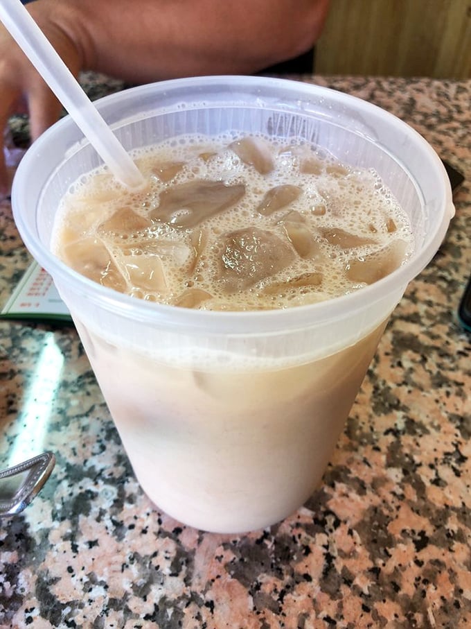 Horchata in its natural habitat—the perfect sweet, cinnamon-kissed counterpoint to spicy dishes. Like dessert in a cup, but socially acceptable with lunch.