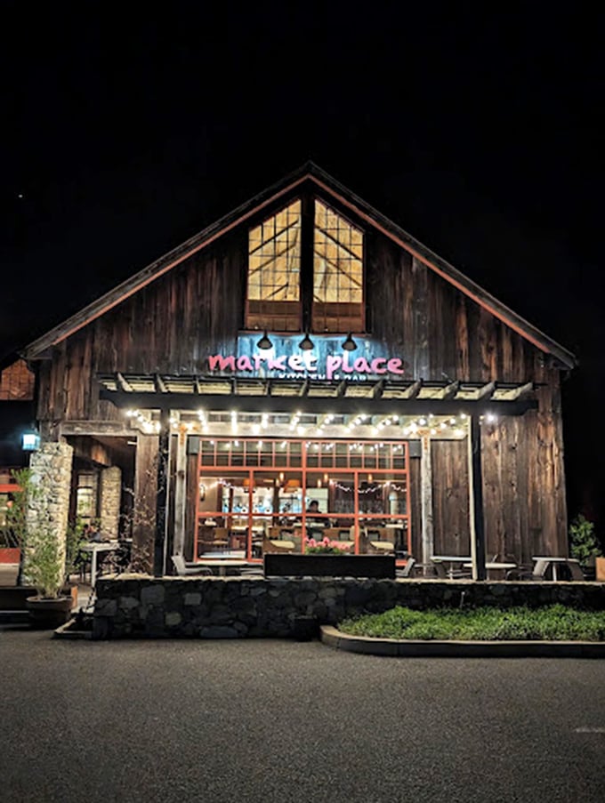 The Marketplace's dramatic barn architecture sets the stage for equally dramatic flavors. Rustic never tasted so refined!