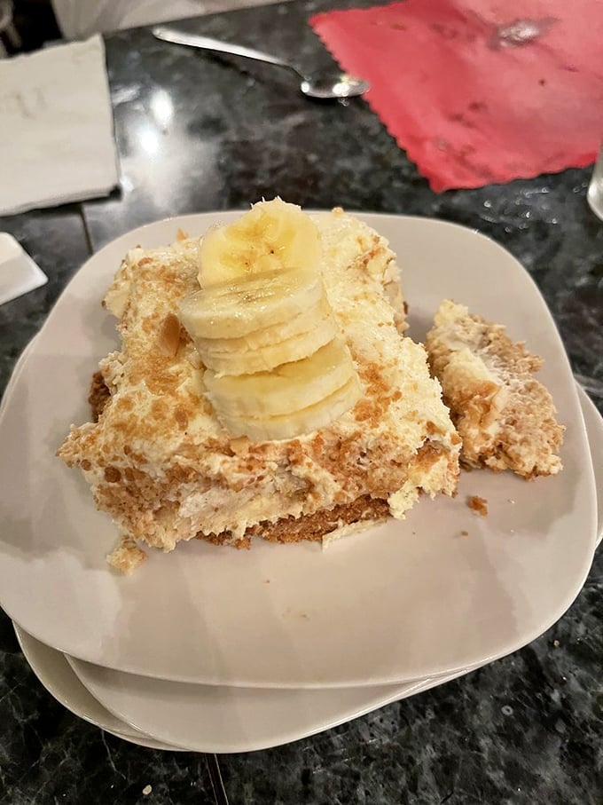 Banana pudding cheesecake that bridges the gap between Southern comfort and New York sophistication in one perfect slice.