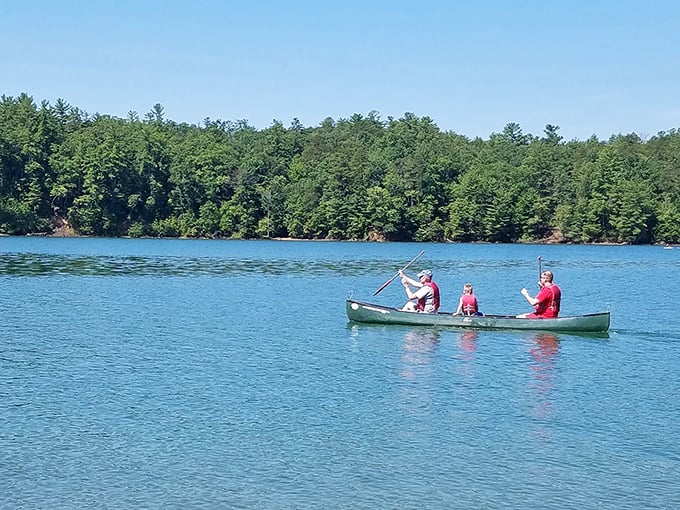 Three paddlers discover that a canoe might just be the perfect vehicle for social connection—no Wi-Fi required.