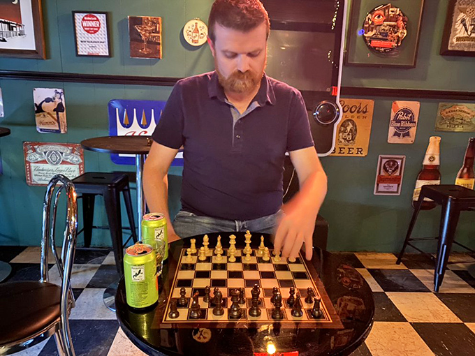 Chess at Cookie's is less Bobby Fischer, more "hold my beer while I capture your queen"—intellectual pursuits with liquid courage.