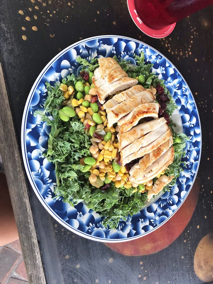 Even the salads at The Chattaway refuse to be boring – this grilled chicken kale creation with edamame and corn is a colorful rebellion against sad lunch options.