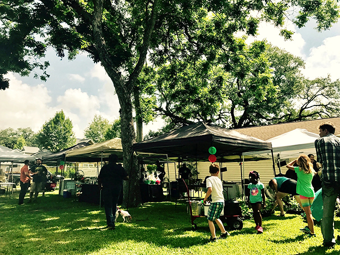 Community gatherings under shade trees—where conversations flow as freely as sweet tea and everyone's a neighbor, even if you're just passing through.
