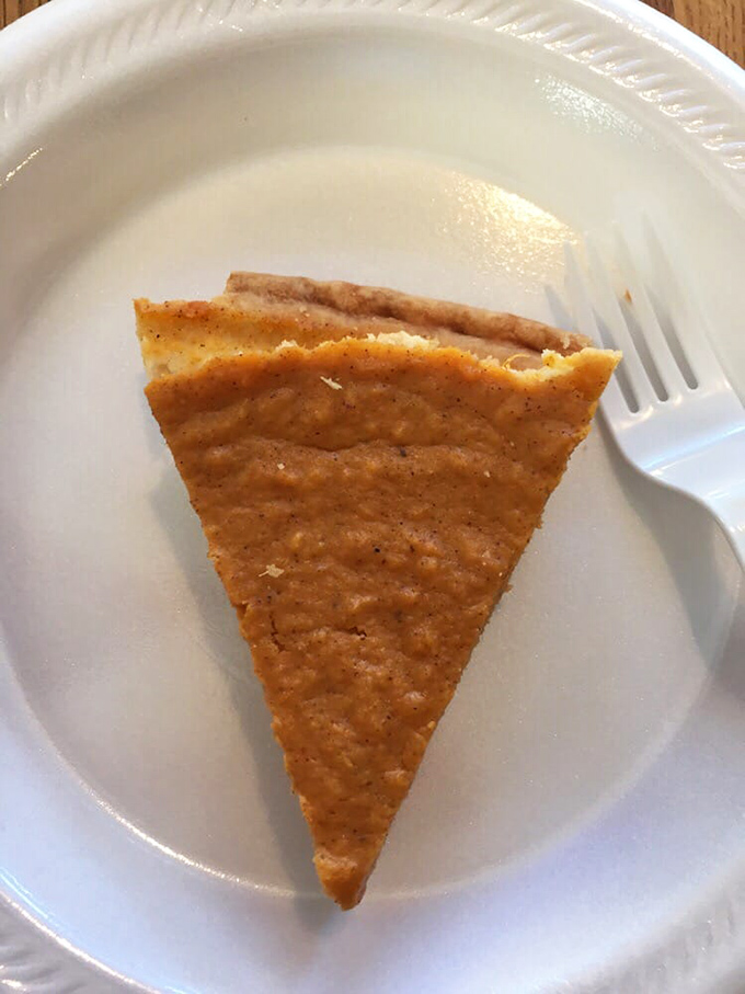 Sweet potato pie that would make your grandmother both proud and slightly jealous. Simple perfection on a paper plate.