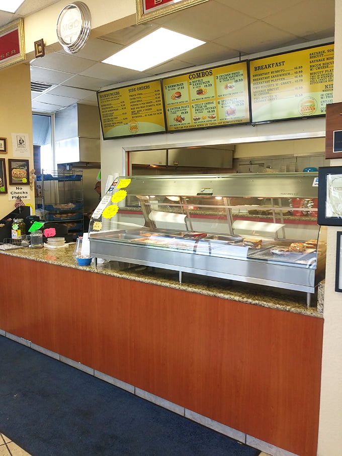 Behind this counter, burger magic happens with no smoke, no mirrors—just honest cooking and Texas-sized portions.