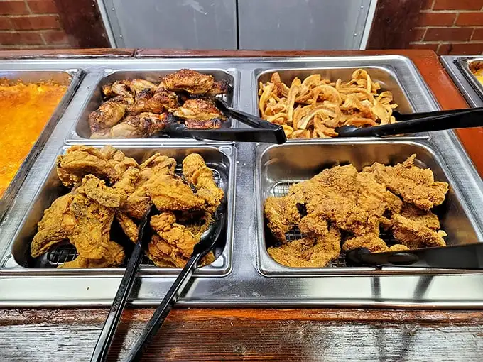 Southern comfort in its most delicious form: golden-fried chicken that would make your grandmother both proud and jealous.