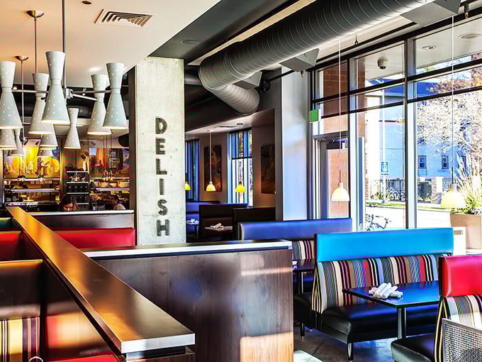 Not just a restaurant—it's a mood. That "DELISH" pillar states the obvious about everything that emerges from the kitchen.