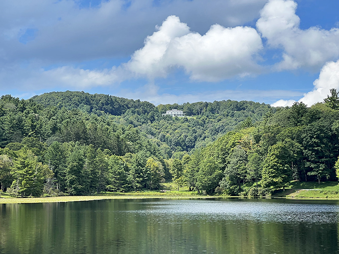 Price Lake's mirror-like surface perfectly captures the surrounding landscape, doubling the beauty in a way no Instagram filter could improve.