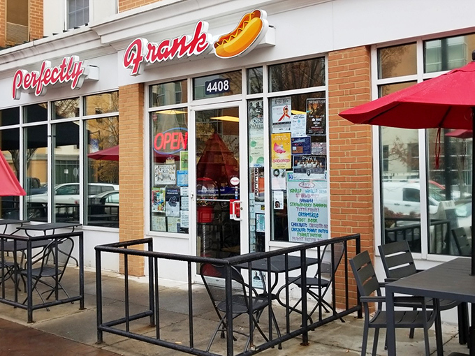 "Perfectly Frank" isn't just clever wordplay—it's truth in advertising at this charming brick storefront.