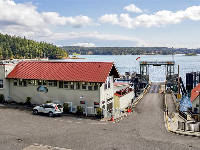 Island living at its finest – Eastsound's quaint charm feels worlds away from mainland worries despite being just a ferry ride away.