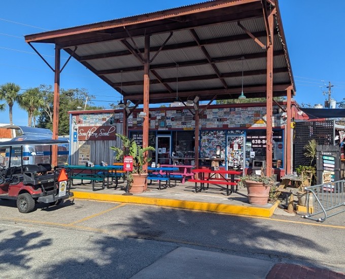 The converted gas station that launched a thousand road trips. Southern Soul's humble exterior belies the smoky magic happening inside this St. Simons Island landmark.