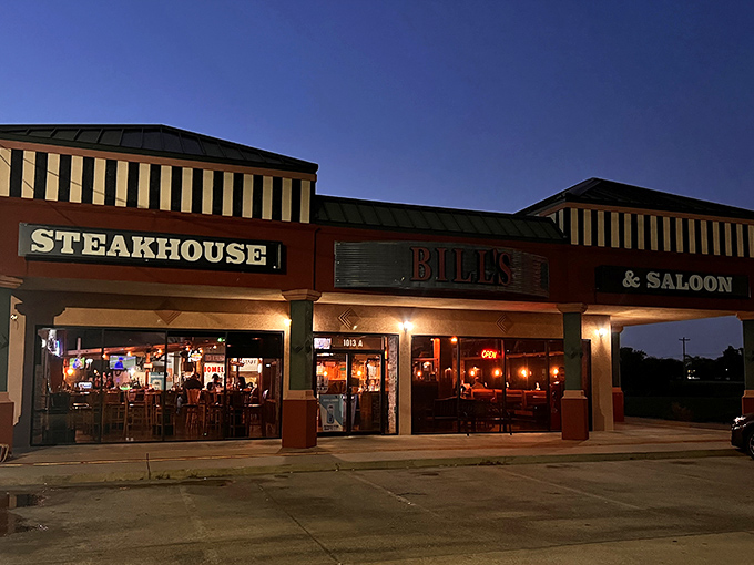 As dusk settles over Oklahoma City, Bill's Steakhouse & Saloon South glows with promise – a beacon of comfort food that whispers, "Come on in, you're about to get happy."
