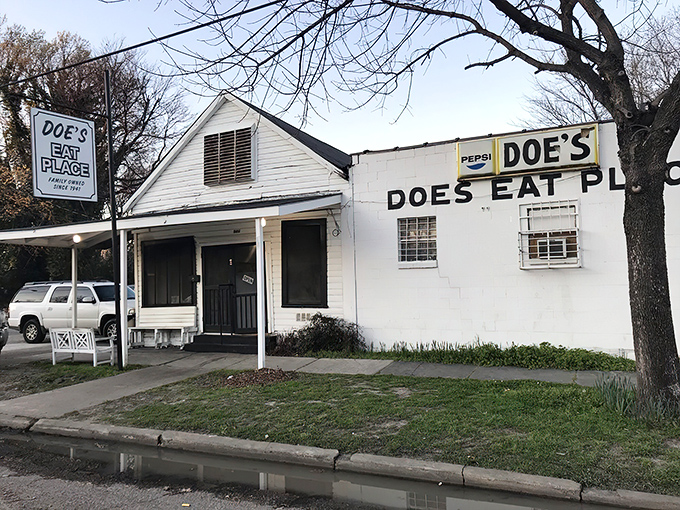 
The unassuming white house that launched a thousand food pilgrimages. Doe's exterior is the culinary equivalent of Clark Kent's glasses—hiding superhero-level deliciousness inside. 