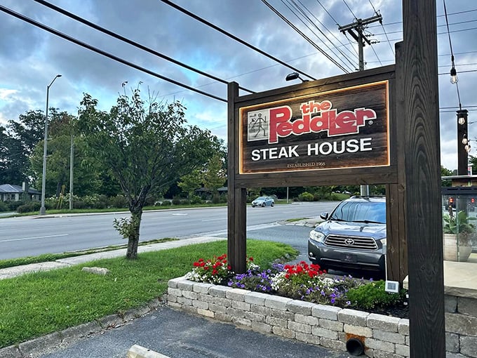 The unassuming exterior of The Peddler hides culinary greatness like Clark Kent's glasses hide Superman – rustic charm that whispers "mountain magic inside."