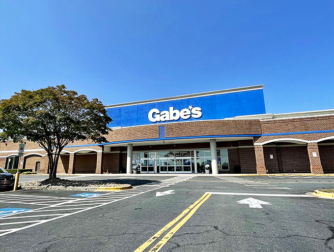 The modest brick façade hides a bargain hunter's paradise within. Like finding a secret passageway to discount heaven!
