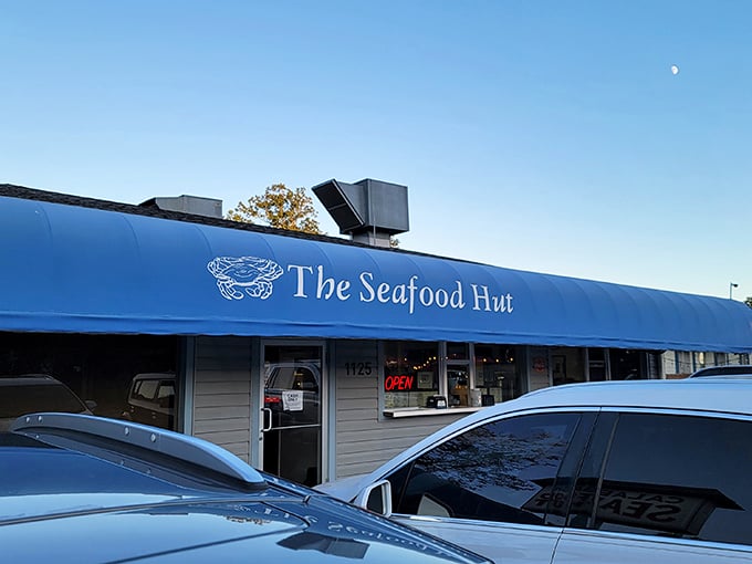 The iconic blue awning and classic signage promise seafood nirvana. Like spotting a lighthouse in a storm of mediocre dining options.