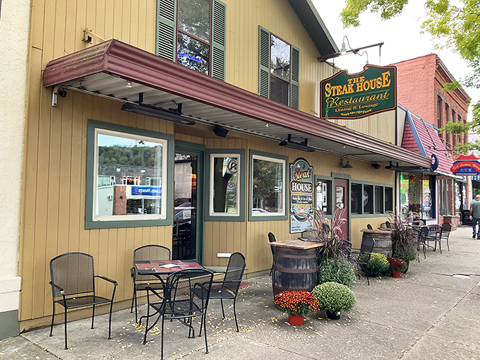 The unassuming exterior of The Steak House in Wellsboro hides a carnivore's paradise within. Sometimes the best treasures come in modest packages.