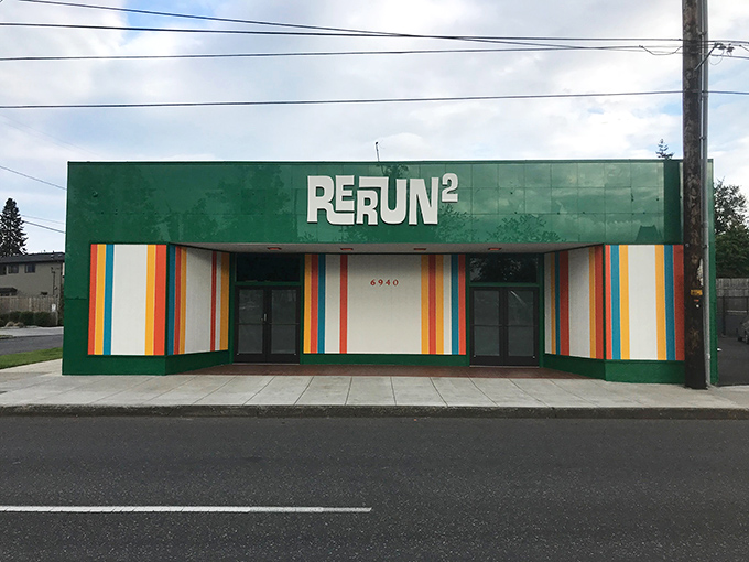 The turquoise facade with rainbow stripes isn't just a storefront—it's a declaration that what awaits inside isn't your average shopping experience.
