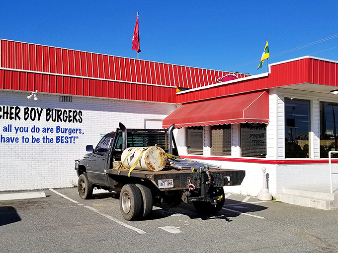 The iconic red-roofed temple of burger perfection announces its mission statement right on the wall: when burgers are your only focus, excellence becomes inevitable.