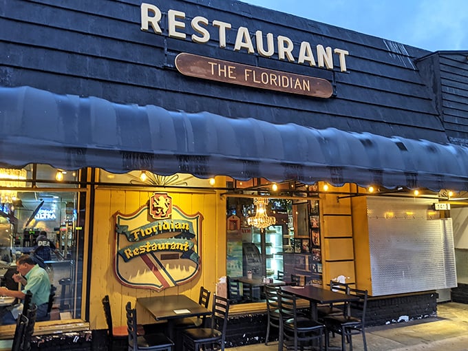 The sunshine-yellow exterior stands like a beacon of breakfast hope on Las Olas Boulevard, promising culinary salvation to the hungry masses of Fort Lauderdale.