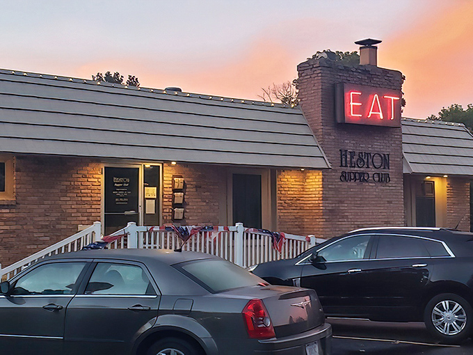 The unassuming exterior of Heston Supper Club looks like a secret clubhouse for people who've unlocked the mystery of perfect prime rib.