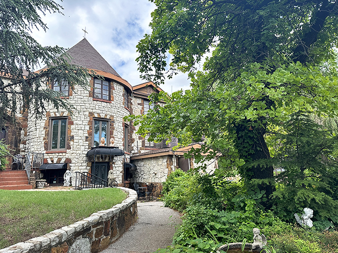 Stone turrets and arched windows transport you to medieval Europe—right in the heart of Oklahoma City. No passport required!
