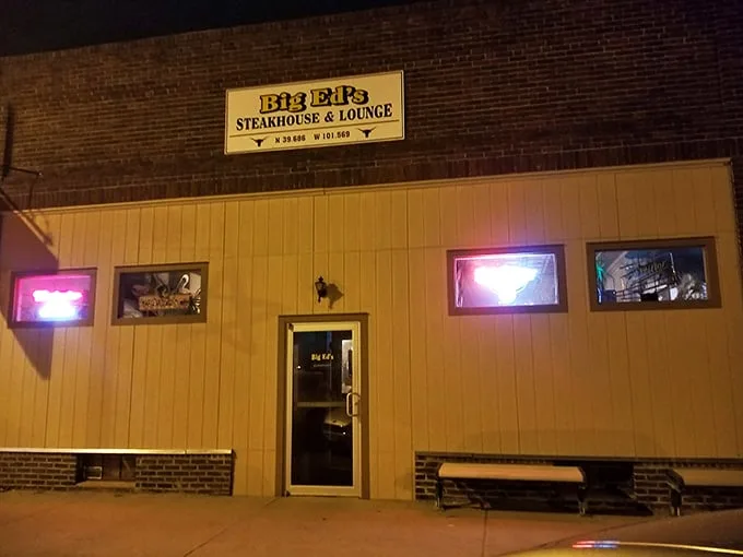 The unassuming brick exterior of Big Ed's hides culinary treasures within, like finding a diamond mine disguised as a storage shed.