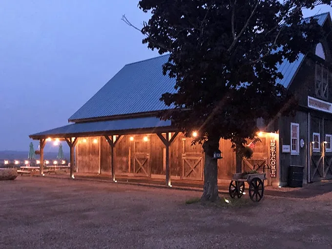 The weathered barn exterior isn't just Instagram-worthy—it's a promise of authenticity. New Hampshire's rolling hills provide the perfect backdrop for this farmstead treasure.