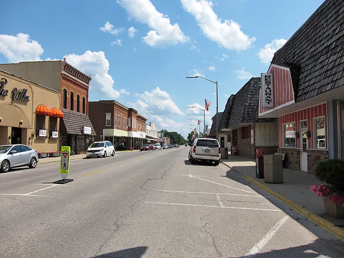 Downtown Arthur's brick storefronts and quiet streets offer that perfect small-town charm where time seems to slow down by at least a decade.