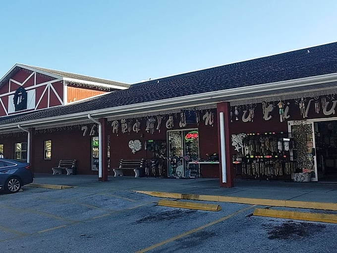 The iconic red exterior isn't just for show—it's a beacon for bargain hunters across Florida, promising treasures waiting to be discovered inside.