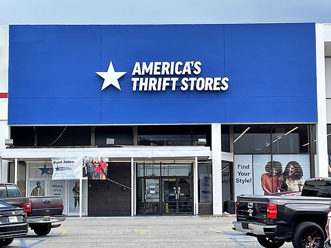 The iconic blue facade of Goodwill in Morgantown stands like a beacon for treasure hunters. Second-hand shopping never looked so inviting!