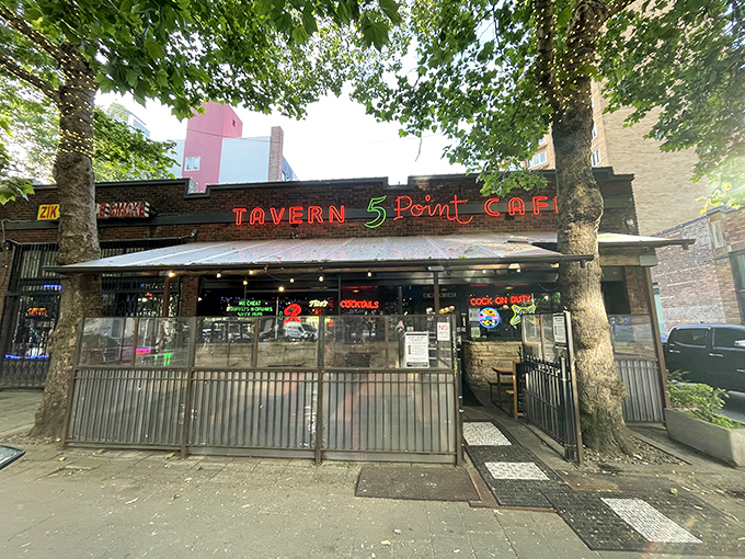 The neon signs promise "cocktails" and "open 24 hours" like old friends beckoning you into this Seattle institution that's been keeping it real since 1929.