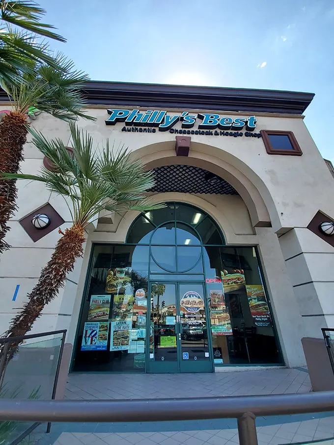 Palm trees and cheesesteaks – a California contradiction that somehow makes perfect sense outside Philly's Best in Encino.