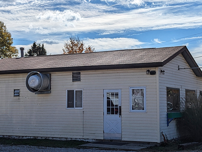 The unassuming exterior of Early Bird's promises nothing fancy—just "FEEL THE MAGIC" of honest-to-goodness breakfast that's worth the drive from anywhere in Ohio.