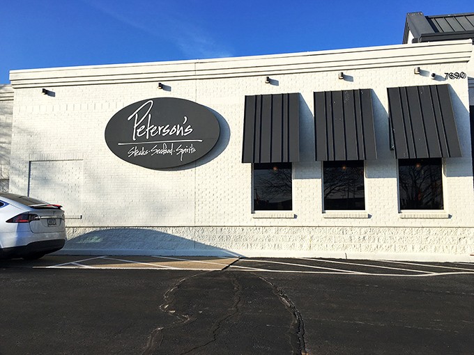 Peterson's exterior hides its culinary treasures like a poker player with four aces—confident, understated, and ready to deliver when it counts.