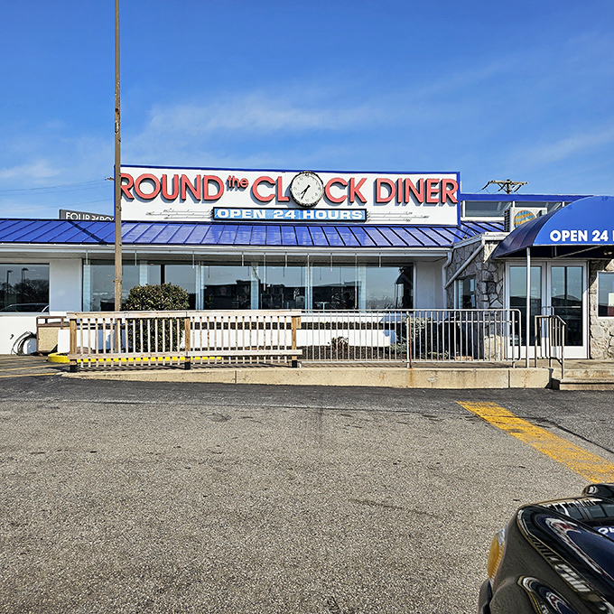 The classic diner experience awaits inside these doors, where time stands still but the coffee keeps flowing. Welcome to York's 24-hour culinary sanctuary.
