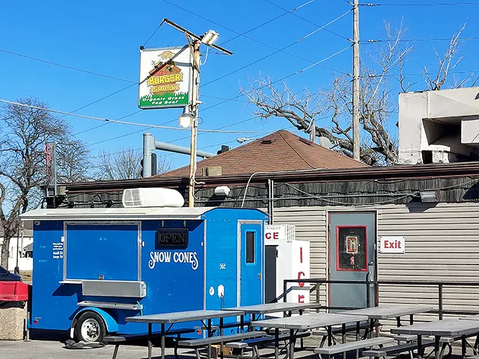 Simplicity at its finest! Tay's unassuming exterior might be easy to miss, but the red door beckons like a culinary lighthouse to burger pilgrims.