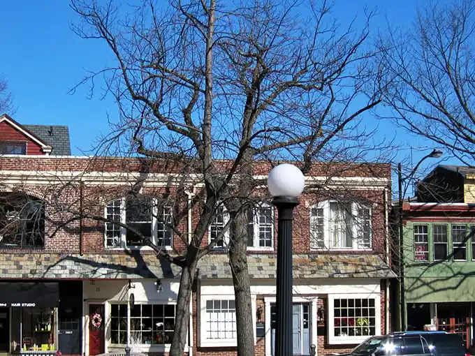 Brick storefronts with character to spare—downtown Bridgeton looks like a Norman Rockwell painting where your wallet can finally exhale and relax.