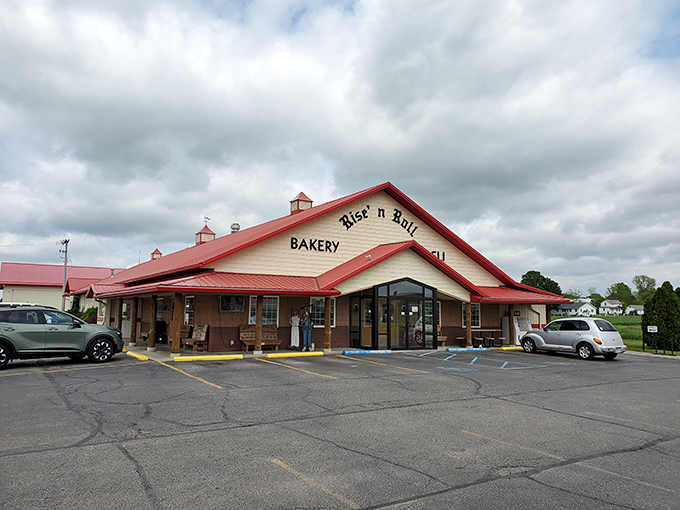 The red-roofed sanctuary of sweetness beckons from the Indiana countryside—a pilgrimage site where calories don't count and happiness is freshly baked.