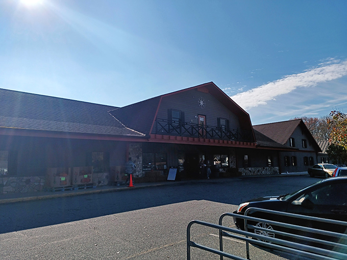 The barn-style architecture of Byler's isn't just charming—it's a promise that what awaits inside hasn't been processed, focus-grouped, or corporate-approved.