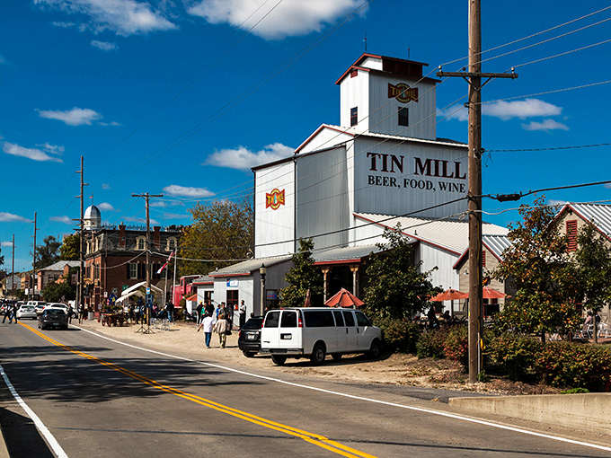 Tin Mill Restaurant offers German-American fare in a former grain elevator – proof that industrial chic was cool long before Instagram discovered it.