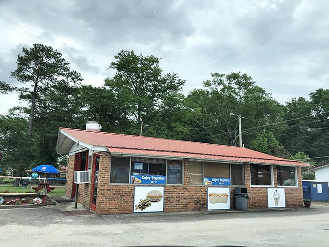 A slice of Americana that time forgot – Mamie's brick exterior with its simple metal roof promises authentic flavors without the fuss.