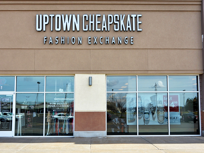 The storefront beckons like a fashion oasis in the desert—sleek, inviting, and promising treasures that won't require a second mortgage.