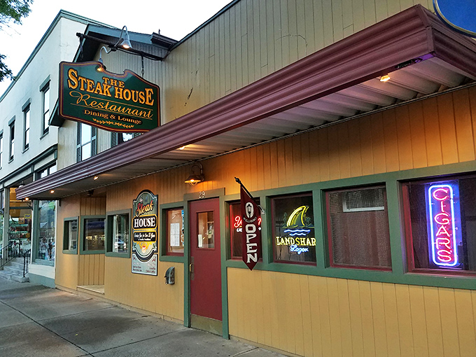 The unassuming exterior of The Steak House in Wellsboro hides a carnivore's paradise within. Sometimes the best treasures come in modest packages. 
