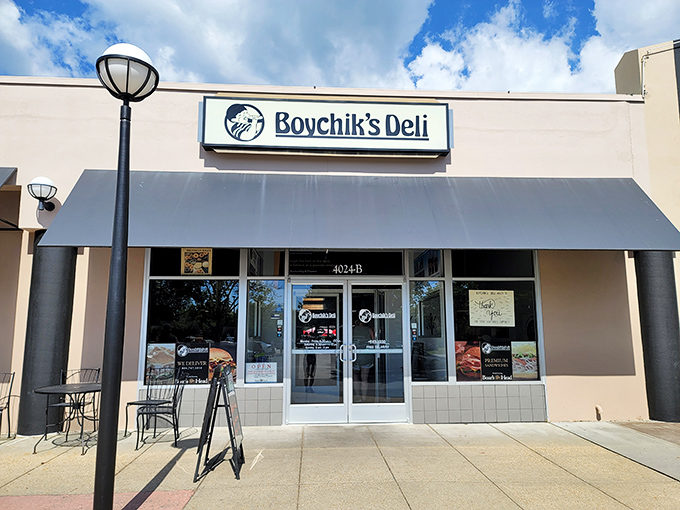 Tucked into a Glen Allen shopping center, Boychiks Deli's unassuming exterior hides sandwich greatness within. The deli equivalent of Clark Kent's phone booth.