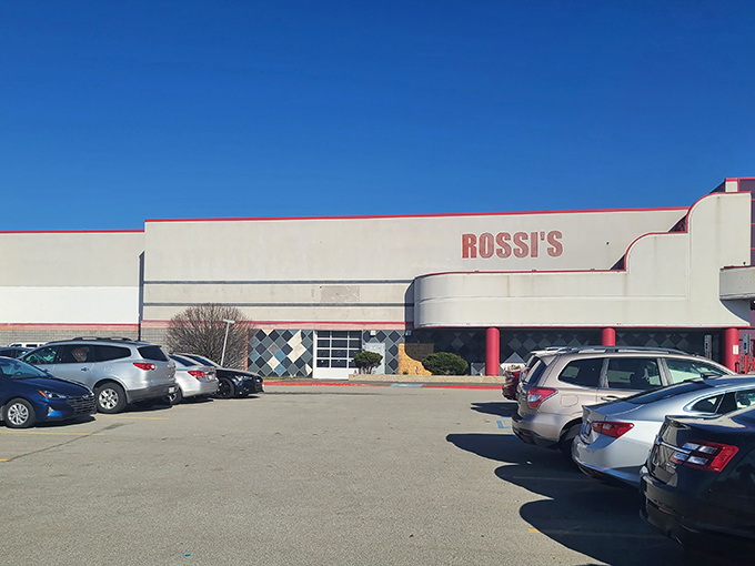 The distinctive red and white facade of Rossi's beckons bargain hunters like a retail mothership that's landed in North Versailles Township.